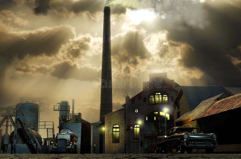 Old industry stock illustration. Illustration of manufacturing - 21923174