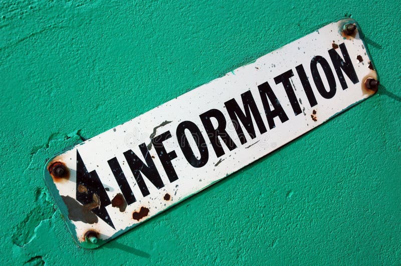 Old Information Sign stock image. Image of rusty, office - 10710933