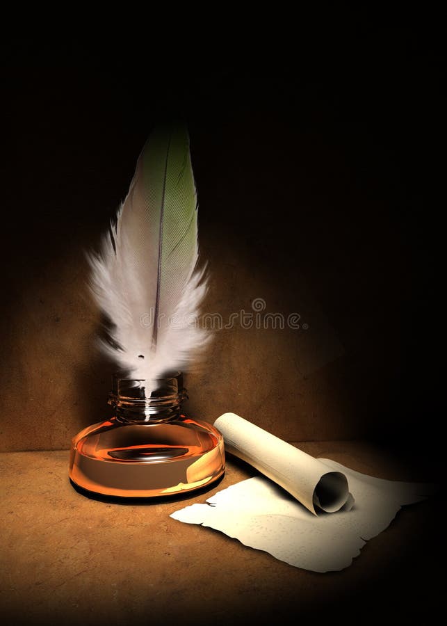 Old ink bottle stock illustration. Illustration of book - 950873