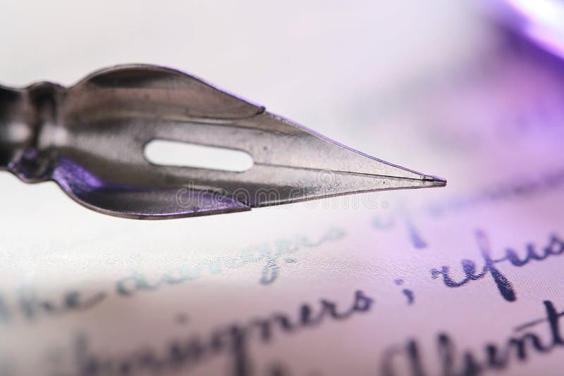 Old ink pen stock photo. Image of sharp, letter, fountain - 15239006