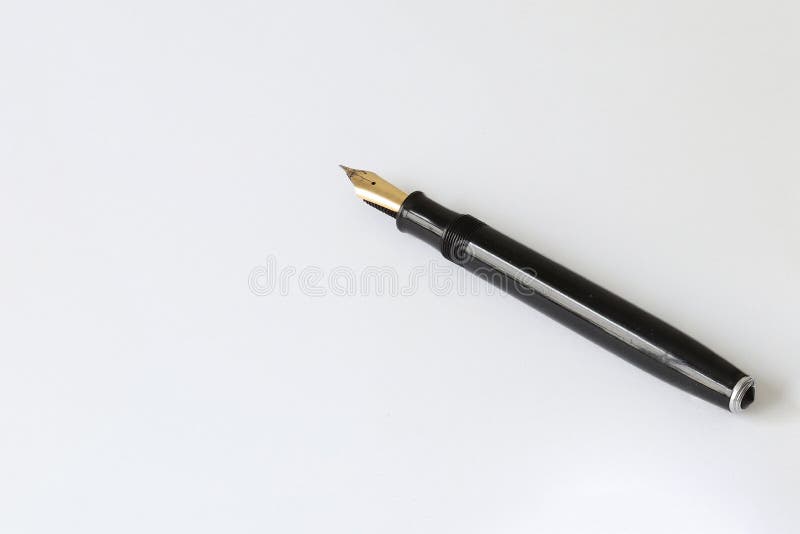 Old ink pen. stock photo. Image of sign, business, silver - 246162816