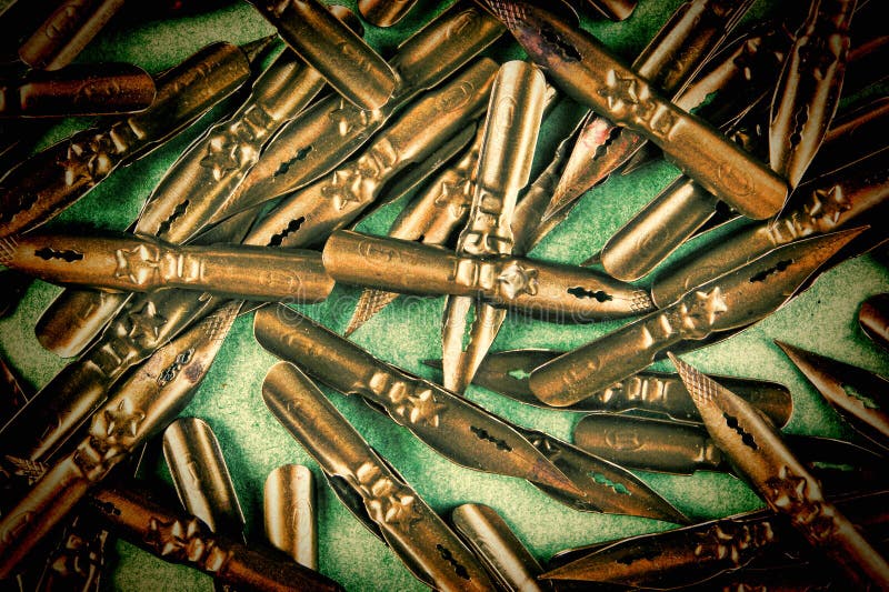 Old ink pens stock image. Image of education, steel, writing - 32838429