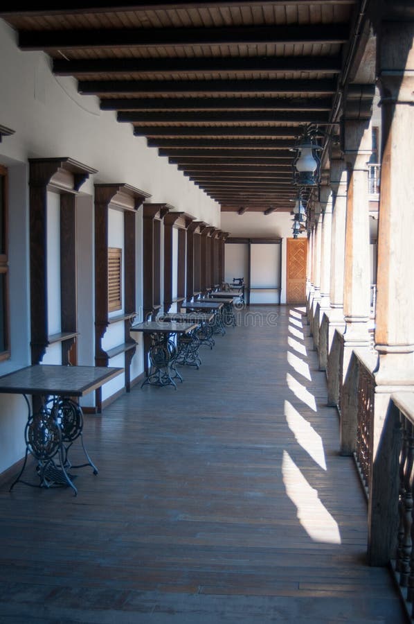 Old inn walkway stock image. Image of detail, decorated - 52123567