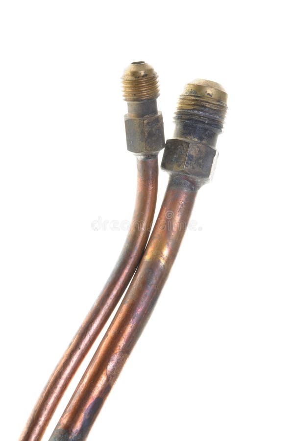 Old Installation Copper Components Stock Photo - Image of plumbing ...