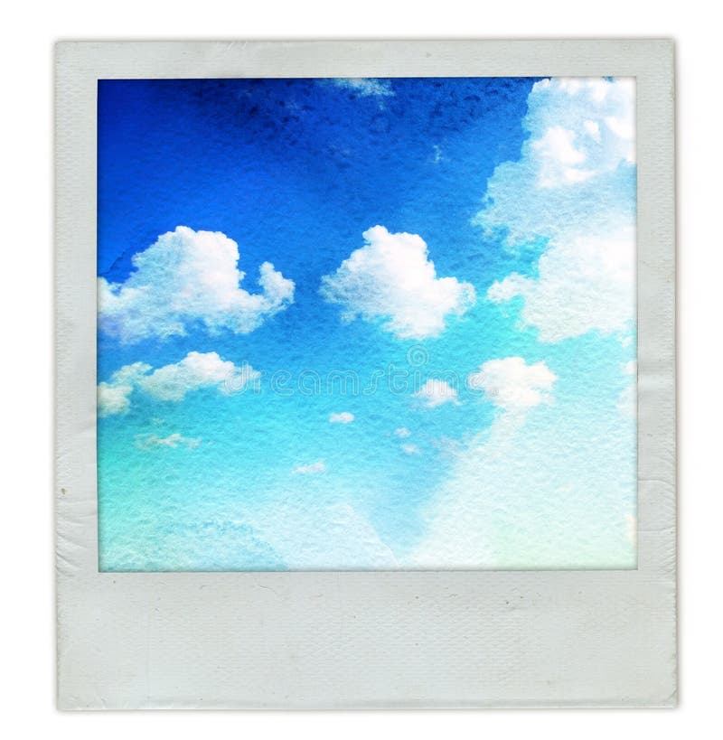 Old instant photo frame stock image. Image of empty, retro - 25039479