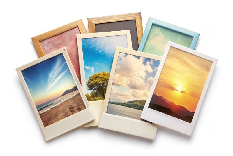 Old Instant Photo Simple Frames Isolated Stock Illustration ...
