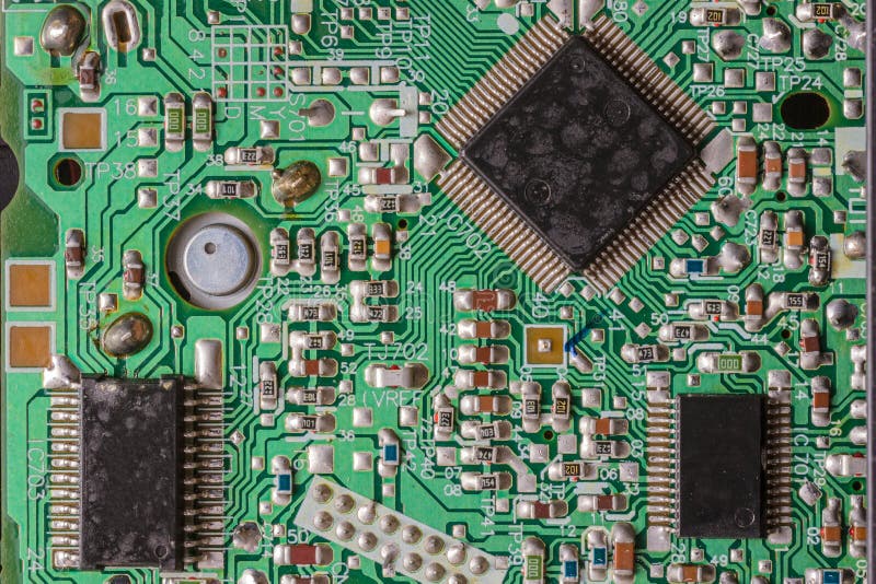 Old Integrated Circuit Board Stock Photo - Image of rusty, microchip ...