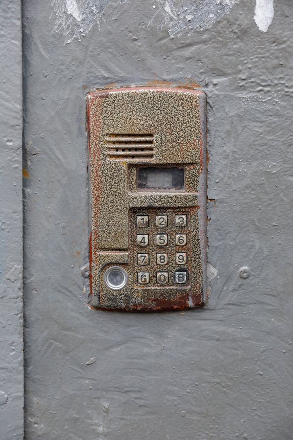 Old Intercom at the Entrance To a Residential Building Stock Image ...