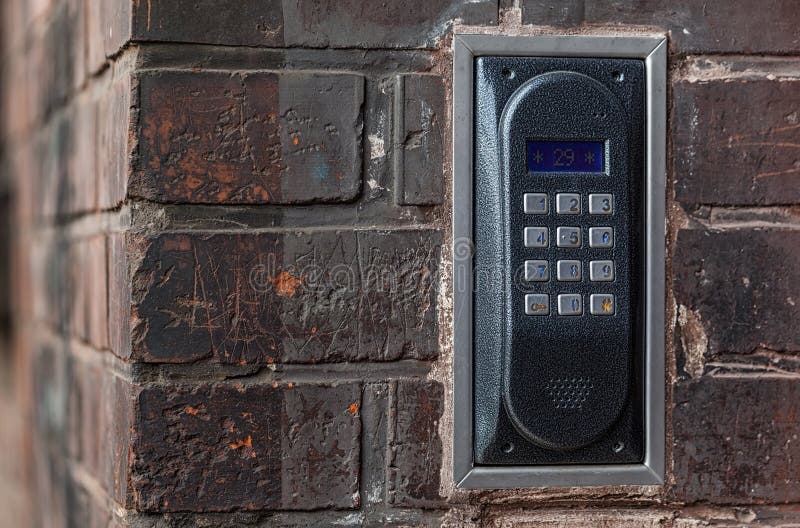 Video Intercom in the Entry of a House Stock Photo - Image of camera ...