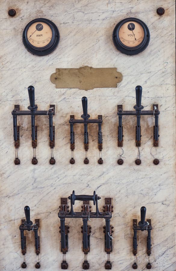 Old Interface Platform Electric Control Panel Editorial Image - Image ...