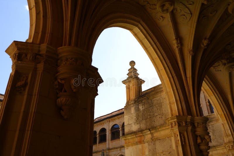 Old Interior Arc Inside a Monastery Stock Photo - Image of background ...