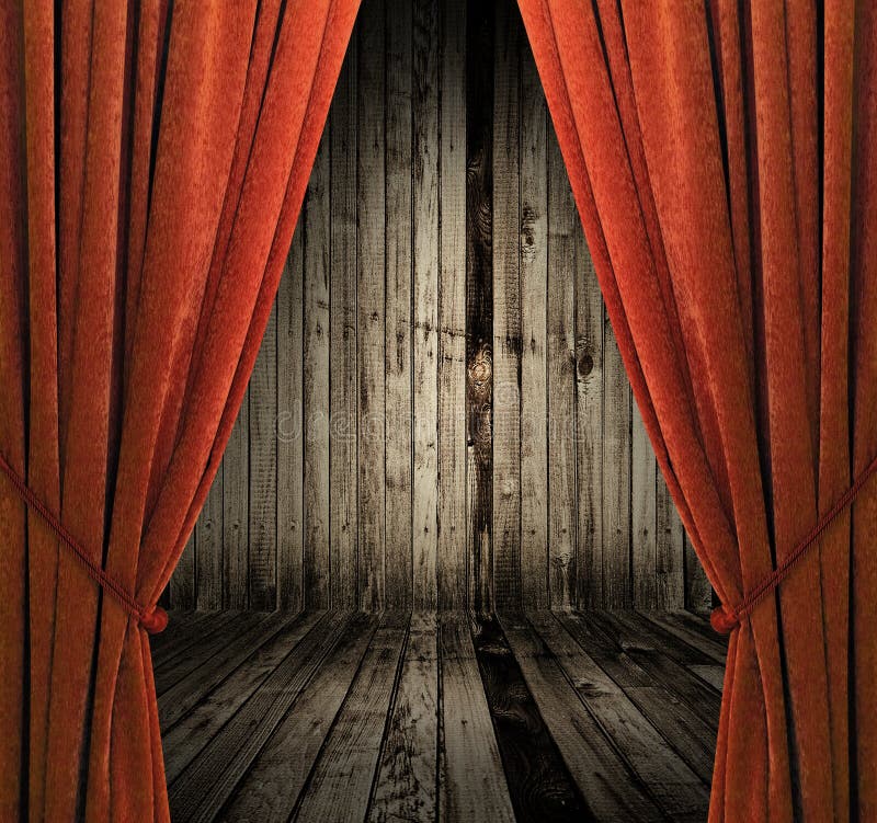 Old interior with curtains stock photo. Image of design - 245259506