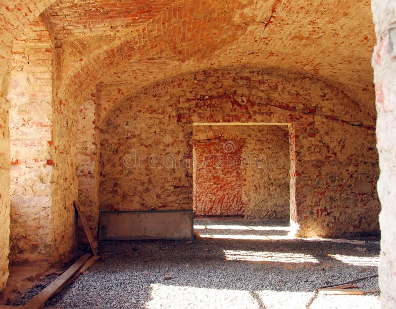 Old Interior Under Reconstruction Stock Image - Image of arched, light ...