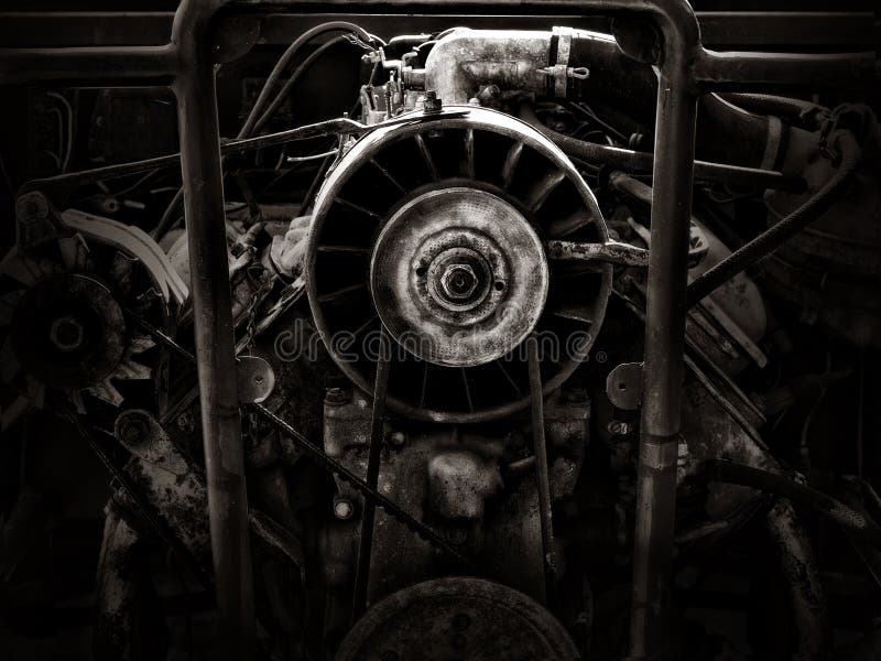 Old Internal Combustion Engine Close Up Stock Image - Image of machine ...