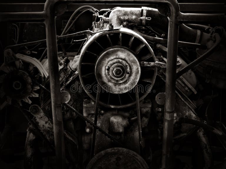 Old Internal Combustion Engine Close Up Stock Image - Image of machine ...