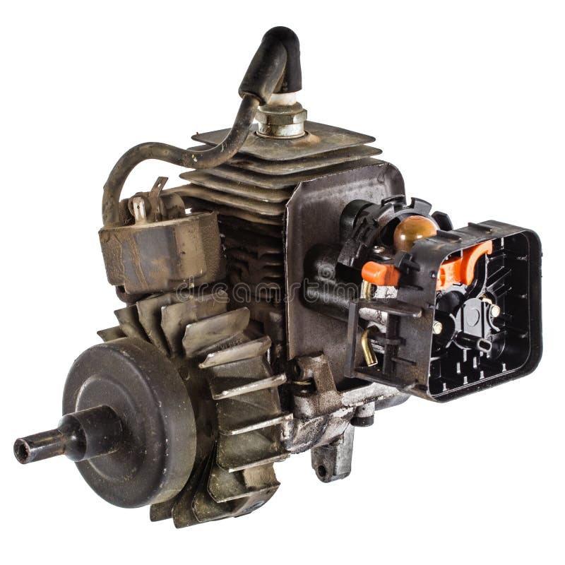 Old Internal Combustion Engine, Isolated on White Background Stock ...