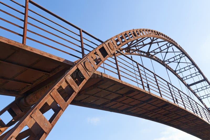 The old iron bridge stock photo. Image of arch, blue - 24405956