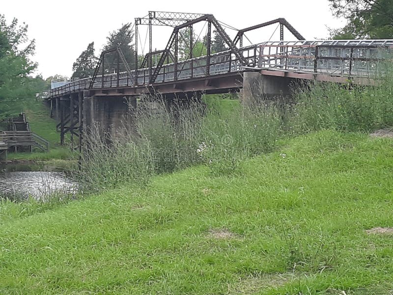 Old Iron Bridge of Big Bend Louisiana Stock Image - Image of bend, iron ...