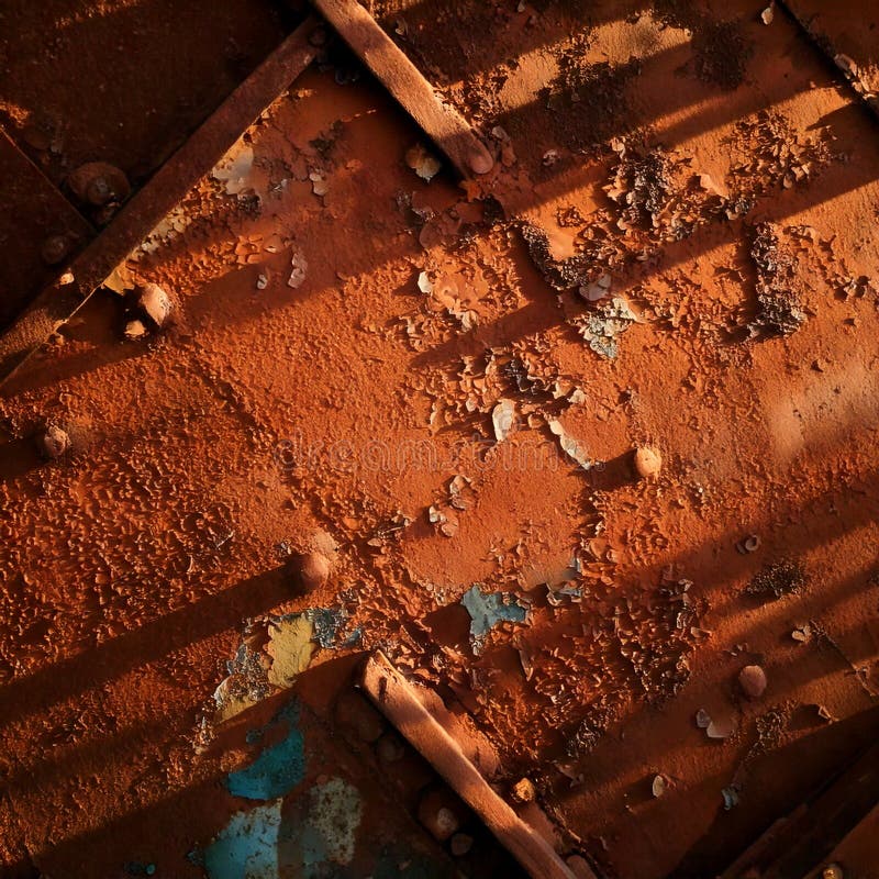 Old Iron Bridge with Deep Corrosion and Peeling Paint Stock Image ...