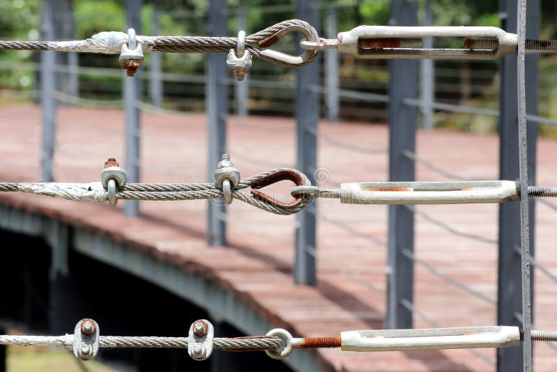 Iron Cable Ties for Pulling a Metal Cable Stock Image - Image of ...