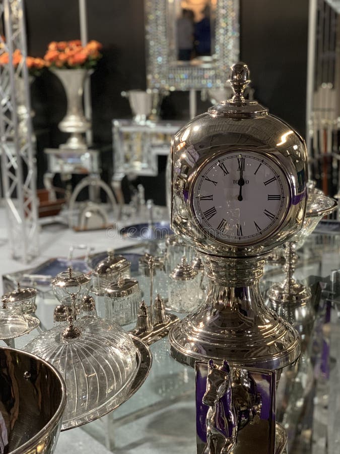 Old Iron Clock on the Table Stock Image - Image of clock, design: 168891153