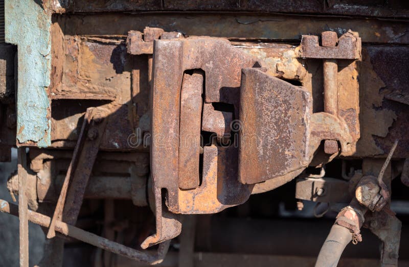 Old Iron Connection Train Wagon Coupler Stock Photo - Image of wagon ...