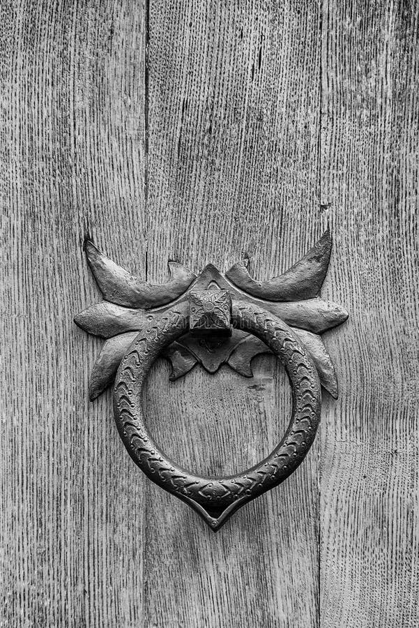 Old iron door clapper stock photo. Image of grey, decoration - 133513202