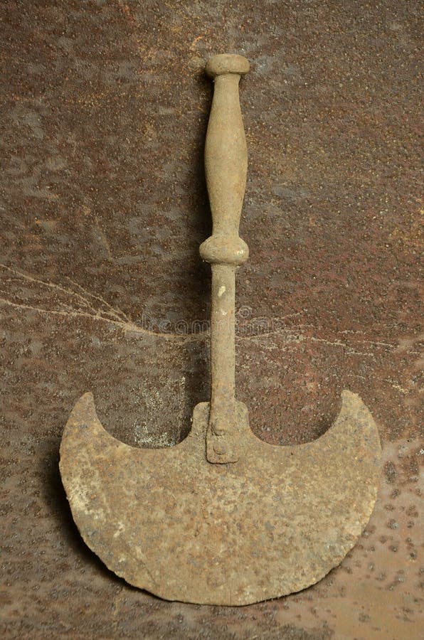 Old iron garden cleaver stock image. Image of cobweb - 139299871