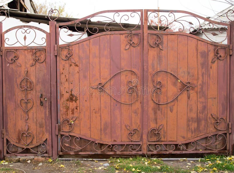 Old Iron Gate As a Backdrop Stock Photo - Image of gate, blank: 88936182