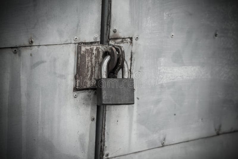 The old iron lock stock photo. Image of access, insurance - 88240950