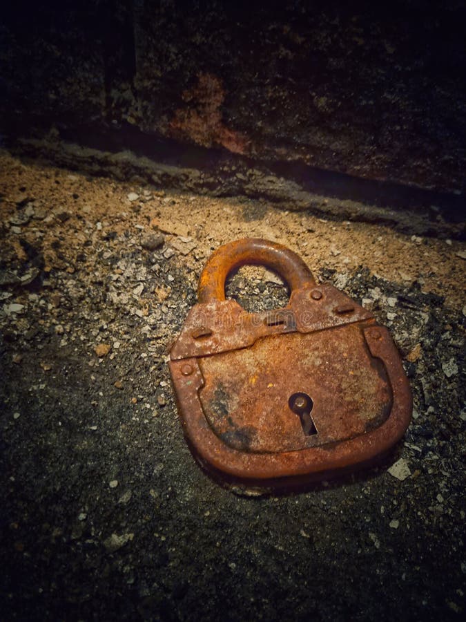 Old Iron Lock in Scary Basement Stock Photo - Image of lock, iron ...