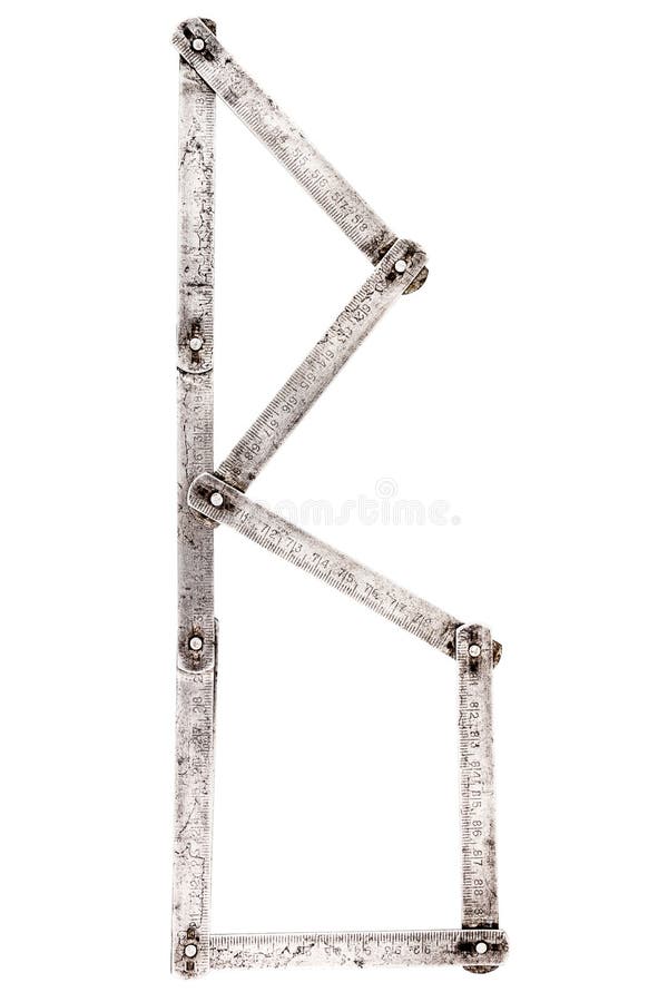 Ruler with letter template stock photo. Image of design - 161636486