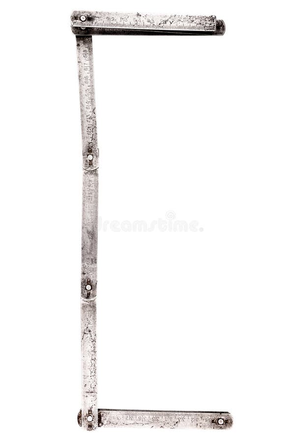 Ruler with letter template stock photo. Image of design - 161636486