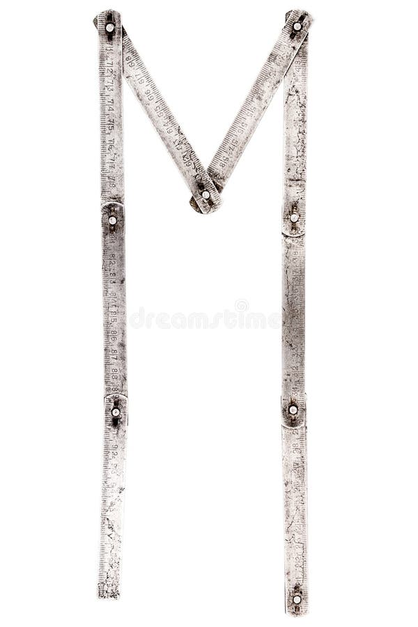 Ruler with letter template stock photo. Image of design - 161636486