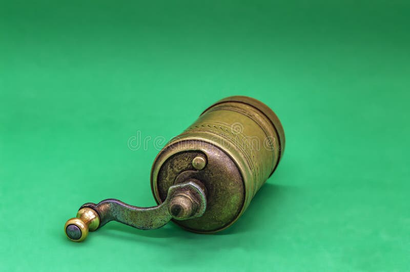 Old Iron Mill for Spices Isolate Close Up Stock Photo - Image of pepper ...