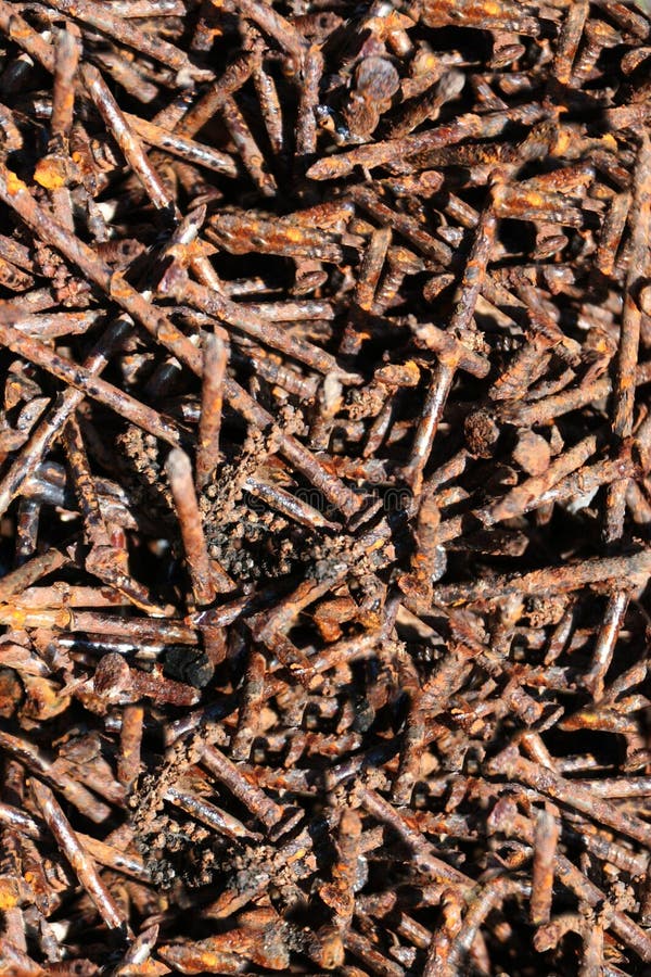 Old Iron nails stock image. Image of background, abstract - 111105813