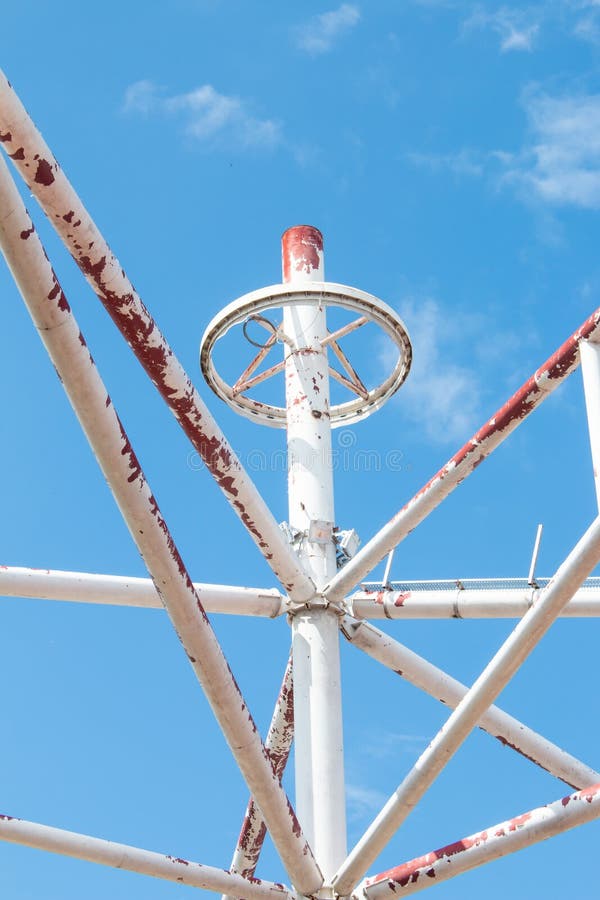 Old Iron Pole on Sky Background Stock Image - Image of construction ...