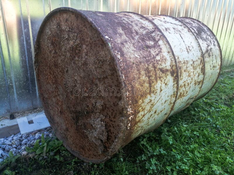 Rusty Old barrel stock photo. Image of metal, rusty, retro - 85712554