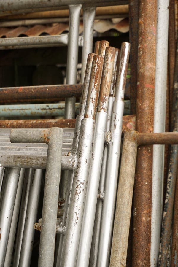 Old iron scaffolding stock image. Image of grunge, rusty - 100619167