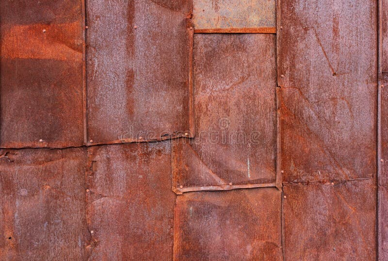 The Old Iron Wall of a Building Stock Photo - Image of metal, wall ...