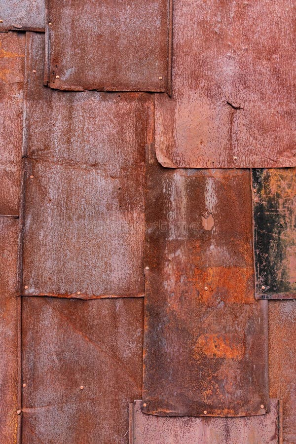 The Old Iron Wall of a Building Stock Photo - Image of retro, rust ...