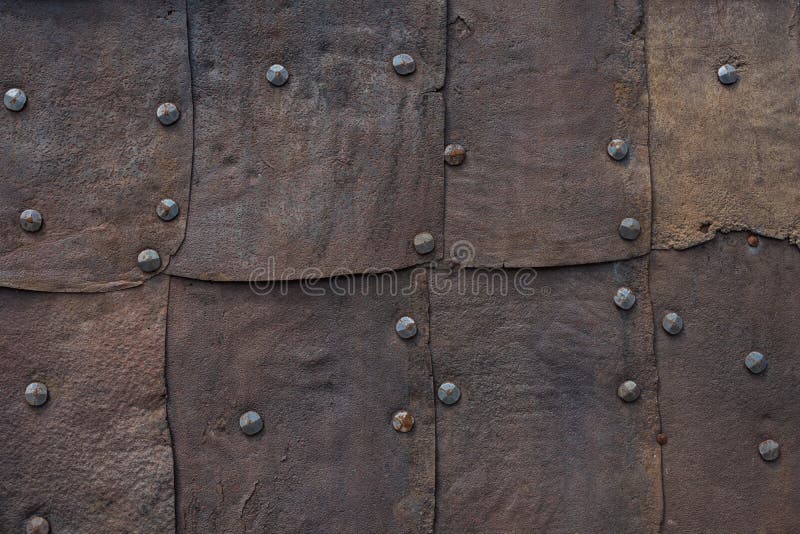 The Old Iron Wall of a Building Stock Photo - Image of nail, platten ...