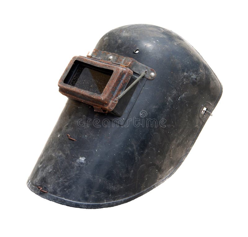 Old iron welder mask stock image. Image of equipment - 33683381