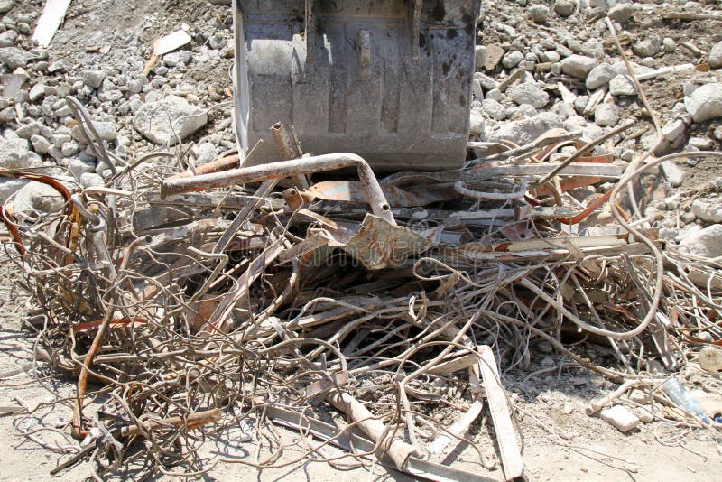 Old Irons Pieces and a Shovel, Industrial Objects Stock Photo - Image ...