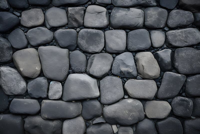 Old Irregular Gray Cobblestone Background Stock Illustration ...