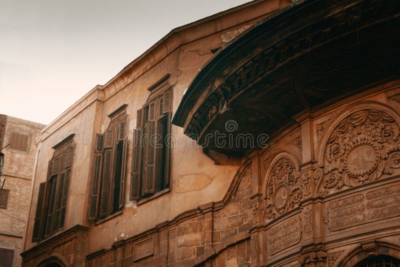 Old islamic house in cairo stock image. Image of cairo - 218019867