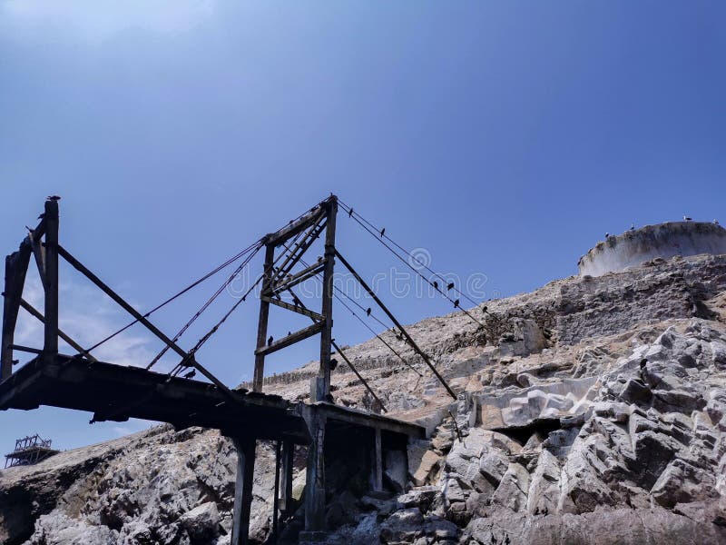 Old Island Loading Dock in the Sea Stock Photo - Image of deck, ropes ...