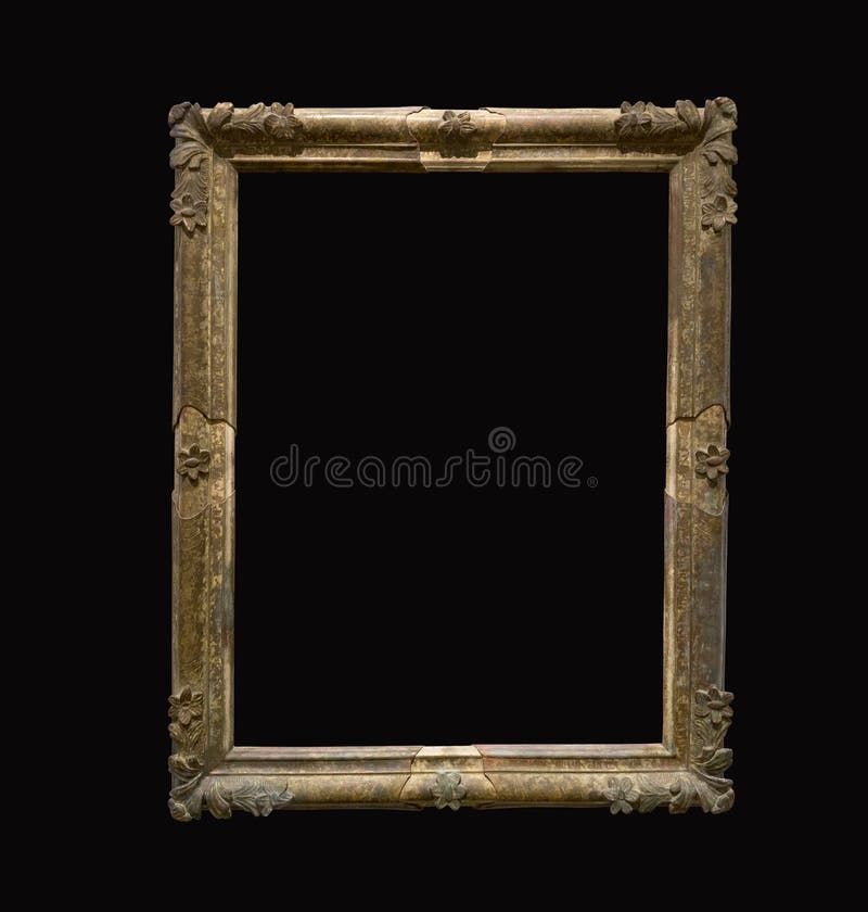 Old Isolated Picture Frame Ready for Insert Stock Photo - Image of ...