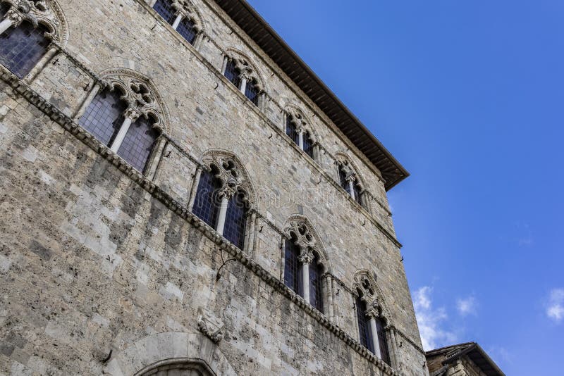 Old Italian Ancient Building Facade on a Diagonal Bottom Composition ...