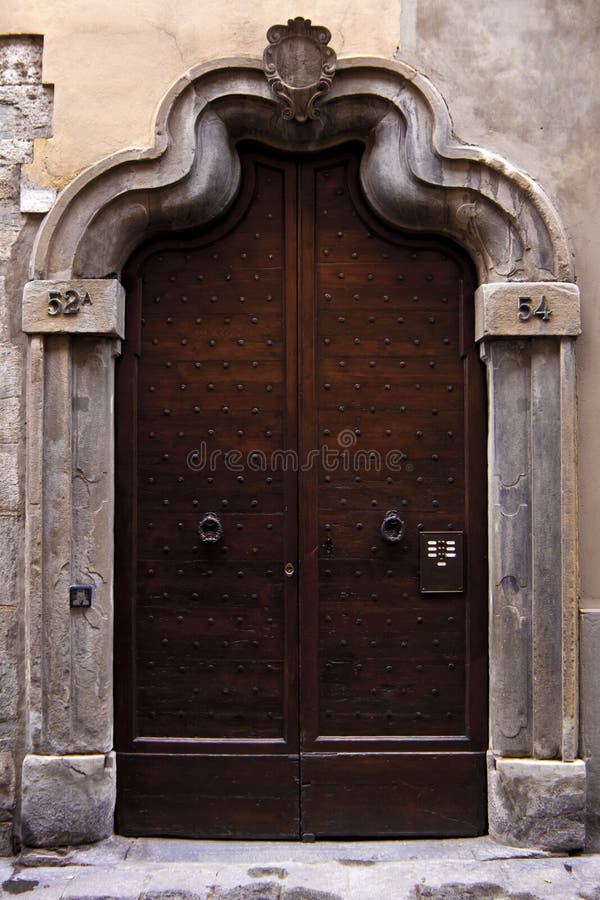 Old Italian door. stock image. Image of italy, ancient - 25264089